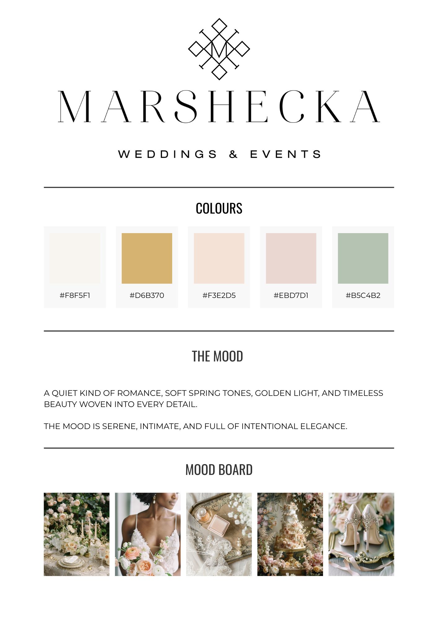 Spring Wedding Mood Board: Soft, Romantic & Refined